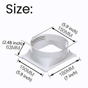 5.9 inch/6 inch Portable Air Conditioner Exhaust Hose Coupler Window Adapter A/C Unit Tube Connector Mobile air Conditioning Accessories Square to Round