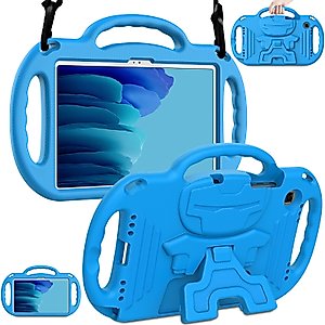 LTROP Kids Case for Samsung Galaxy Tab A7 10.4 2022/2020, Samsung Galaxy Tab A7 10.4 Case with Shoulder Strap, Shockproof Handle Stand Case for Samsung Tab A7 10.4 Inch(SM-T500/T505/T507/T509), Blue
