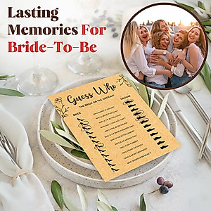 STOFINITY Guess Who Bride Or Groom Bridal Shower Game - 50 Pcs What Did The Groom Say Bridal Game, Bridal Party Games Ideas, Wedding Games for Guests Bridal Shower Decorations