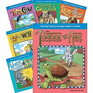 Teacher Created Materials - Classroom Library Collections: Reader's Theater: Fables - 8 Book Set - Grades 1-3 - Guided Reading Level E - Q