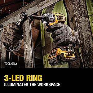 DEWALT 20V MAX XR Cordless Impact Wrench with Hog Ring, 3/8-Inch, Tool Only (DCF890B)