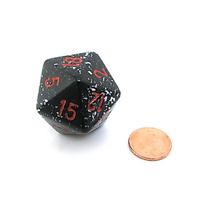 Jumbo d20 Counter - Speckled 34mm Dice: Space
