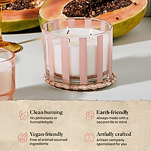 Paddywax Candles Al Fresco Collection, Naturally Scented Candle, 12 Ounces, Pink, Pepper + Plum