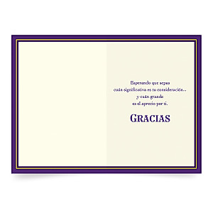 Designer Greetings Pensamientos Especiales, Spanish Thank You Cards, “GRACIAS” Purple Pattern (6 Cards and Envelopes) – Perfect for Any Occasion