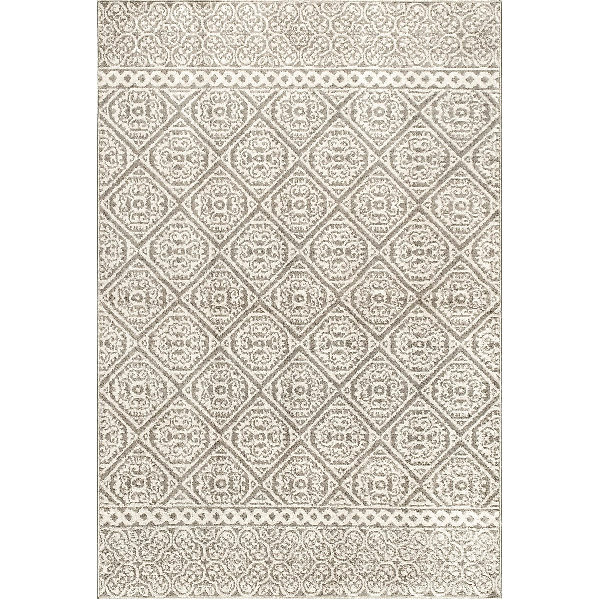 nuLOOM Transitional Floral Jeanette Area Rug, 8x10, Grey