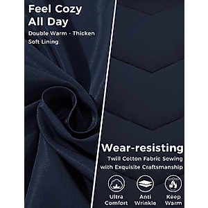 wantdo Women's Warmer Puffer Jacket Hooded Bubble Coats Casual Wear Navy Large