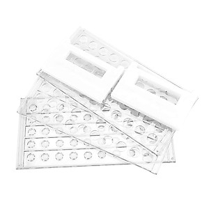 Karter Scientific 208U2 Plastic Test Tube Rack for 15/18 mm Tubes, Holds 50, Detachable (Single)