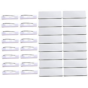 STOBOK 96 Pcs Office Gifts Gifts Office Magnets nametags Labels Name tag pin Custom Name Badge Stocking Name Tags Wood self Made Reel Crafting Supplies LED Name Card Metal