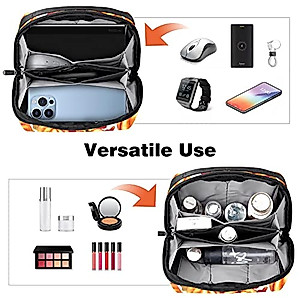 Travel Cord Organizer, Tech Organizer, Electronics Organizer, Cable Organizer Bag, Thanksgiving Pumpkin Fall