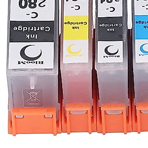 280-281 Ink Cartridge, Output Colorfast Printing Large Capacity Cartridge Combo Pack, Replacement for PIXMA TS702 TR7520 (BK BK C M Y 5 Colors)