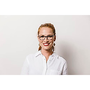 Peepers by PeeperSpecs Women's Nature Walk Soft Square Blue Light Blocking Reading Glasses, Gray Tortoise/Pink, 51 + 1.5