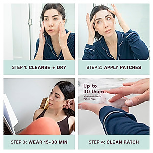 Dermaclara Silicone Facial Patches - Anti-Wrinkle Face Patches for Frown, Smile Lines & Forehead, Reusable Overnight Silicone Wrinkle Pads, Up to 30 Uses - 4 Under Eye Patches & 1 Forehead Patch