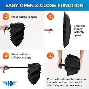 HERO Travel Umbrella – Windproof, Compact and Portable