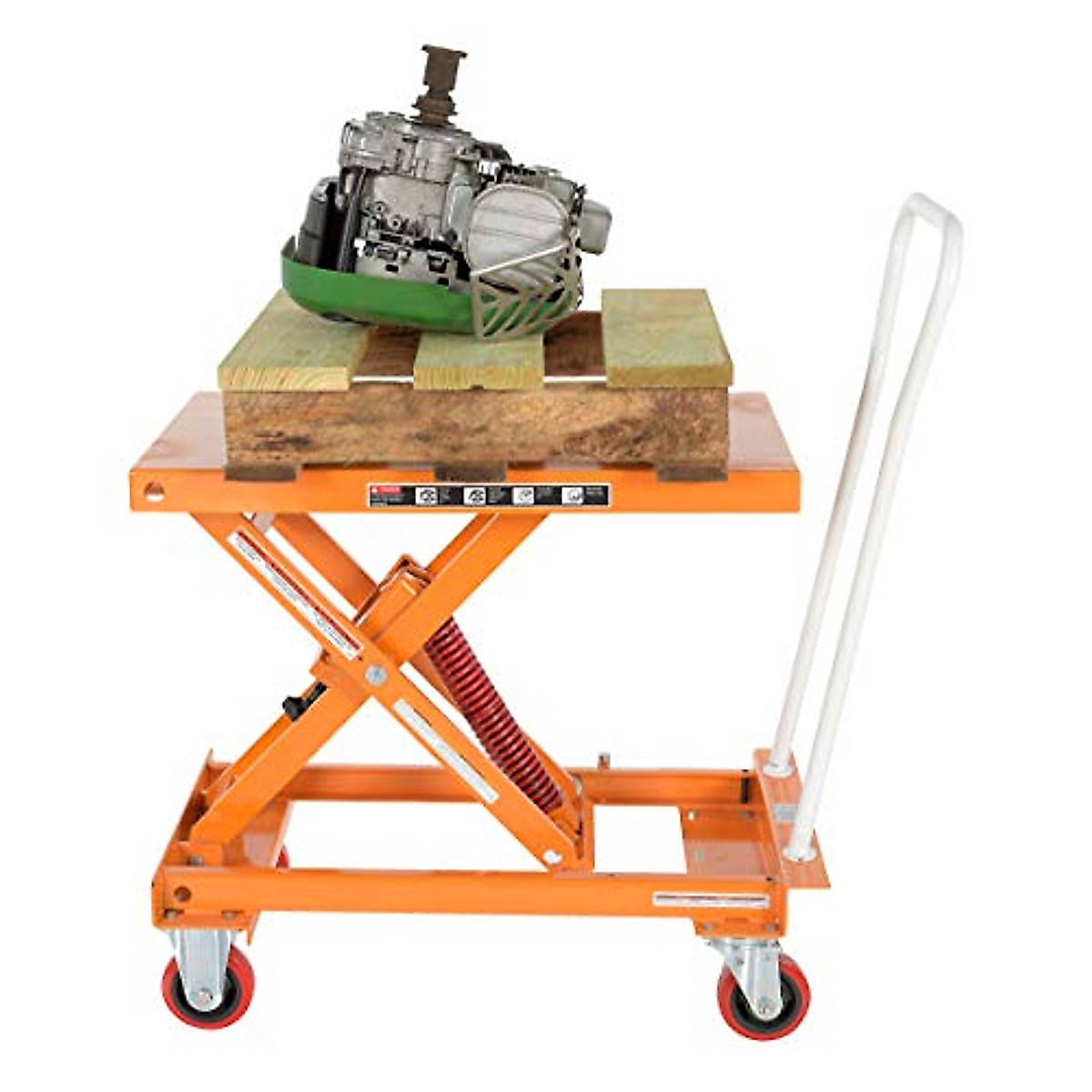 Vestil SCSC-400-2032 Steel Self-Elevating Lift Cart, 400 lbs Capacity, 40" Length, 20" Width, 30-1/2" Height