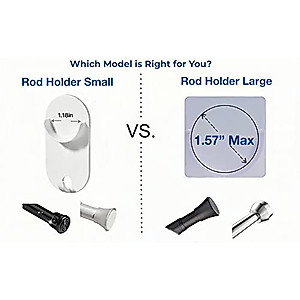 LADYMOON Adhesive Shower Curtain Rod Holder No Drilling,Set of 4,Curtain Rod Bracket Also Be Used of Shower Rods for Bathroom(Rod Not Included)