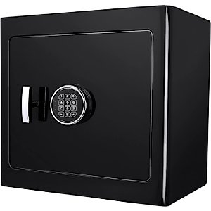 Barska White Keypad Dark Interior Jewelry Safe, Black