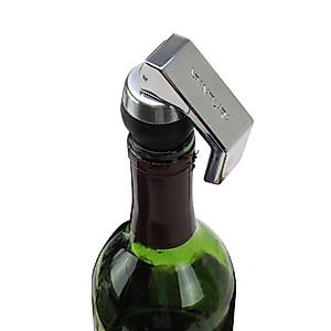 Vinturi Reusable Air Tight Silicone Wine Stopper, Silver