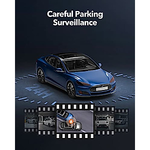 WOLFBOX G850 4K Mirror Dash Cam,12'' Mirror Dash Cam Front and Rear,1080P Rear View Mirror Camera,Dual Dash Camera for Cars with 64GB TF Card & GPS,Super Night Vision,Parking Monitoring