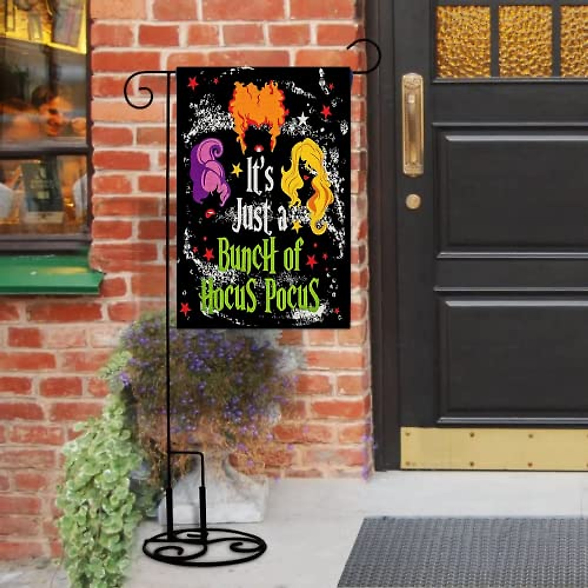 Hocus Pocus Small Garden Flags 12x18 Double Sided,Yard Flags Garden Decor for Outside,Garden Decorations for Home Outdoor Halloween