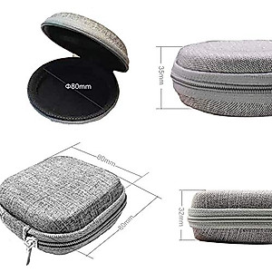 2 Pack Earphone Earbuds Headset Headphone Carrying Case Holder Mini Storage Organizer Box Container Coin Pouch Wallet for MP3,Bluetooth Ear Buds,USB Data Line Cables,Keys,Electronics Protective