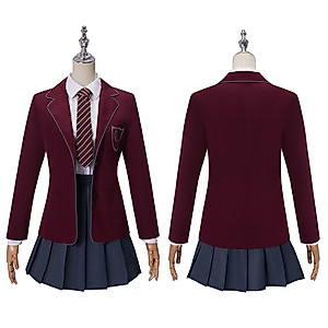 AwwwCos Matilda the Musical Cosplay Red Costume School Girl Dress Uniform Suit Skirt Tie Halloween Party Outfit Kids