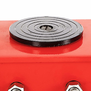 Industrial Machinery Mover,12T 26400 lbs Heavy Duty Industrial Dolly Machinery Skate Mover Dolly with 8 PU Rollers Kit for Industrial Moving Equipment,360 Degree Rotation Cap (12T Red)