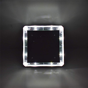 8 Pack Black Outdoor Garden 4 x 4 Solar 8 SMD LED Translucent Post Deck Cap Square Fence Light Landscape For Wood Only
