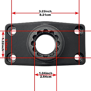 2 Pack Baitcaster/Spinning Rod Holder with Side Deck Mount (Holder + Mount)