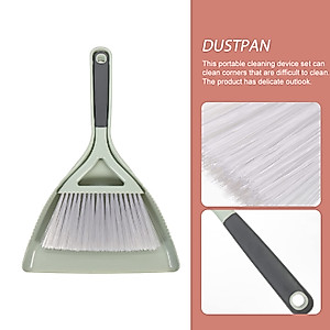1 Set Set Broom Dustpan Combination Table Cleaning Broom Mini Broom Pet Cleaning Brush Reusable Cleaning Broom Desktop Dustpan Household Table Broom Home Accessory Clean Dust Pan