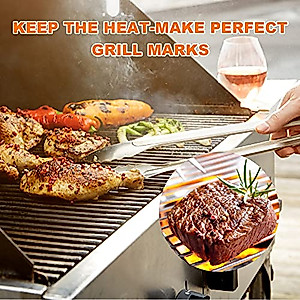 Utheer 17 inch Cooking Grates for Home Depot Nexgrill 720-0830H, 720-0830D, 720-0783E, 720-0783C, Grill Replacement Parts for Uniflame, Kenmore Gas Grills, Stainless Steel Cooking Grids, 2 Pack