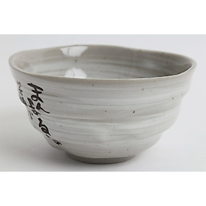 Mino ware Japanese Pottery Rice Bowl Jizo Stone Statues Gray Sanaegama made in Japan (Japan Import) KSC001