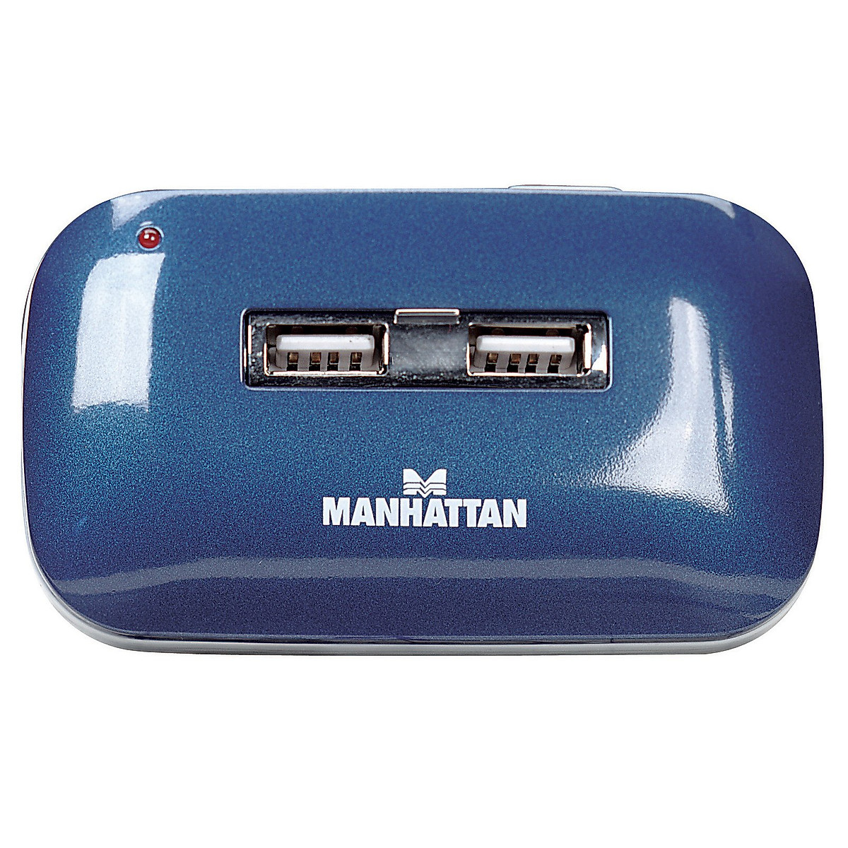 Manhattan 7-Port USB 2.0 Ultra Hub, Plug and Play C Windows and Mac Compatible (161039)