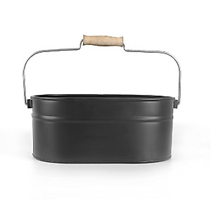 Utensil Caddy, Silverware Caddy Party, Silverware Caddy, Picnic Caddy, Flatware Caddy, Paper Plate Caddy, Galvanized Utensil Caddy, Metal Caddy, Outdoor Utensil Caddy - 13.5 Inches - Matt Black