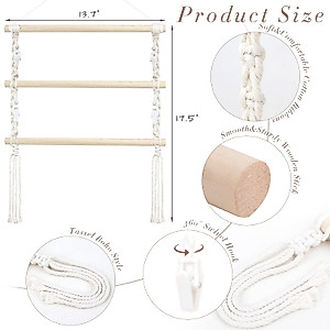 Hair Claw Clip Organizer,Hanging Hair Clip Holder and Storage for Women Girls,Claw Clip Hanger Home Decor for Wall,Door,Closet(Boho)