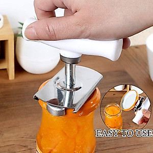 Adjustable jar opener for weak hands Stainless Steel Anti-skid Can Openers Labor-Saving Twist Screw Capping Tool, Fit Seniors, Arthritis, Women, Chilren,Bottle Bottle Opener Keychain Included