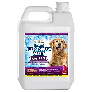 Liquid Ice & Snow Melt Extreme | Eco Living Solutions - Liquid Ice Melt & Liquid Deicer | Pet Safe Ice Melt | Ice Melt Safe for Concrete | Liquid Calcium Chloride Ice & Snow Melt (1 Gallon)