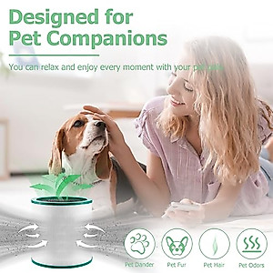 Improvedhand Air Purifier Filter Replacement for Dyson TP01 TP02 TP03 BP01, Compatible with Dyson Pure Cool Link Tower Air Purifier, HEPA 360° Glass Air Purifier Filter,Compare to 968126-03,Pack of 2