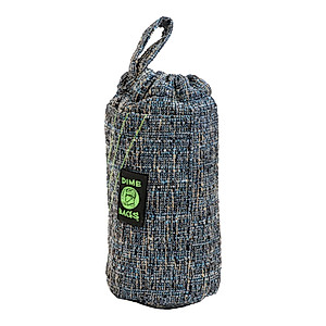 Dime Bags - Drawstring Tube, Padded Bag, 5 Compartments, w/Carabiner Loop, Convenient, Durable (Glass, 10")