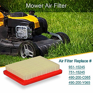 Emmawin 2 Pack 951-15245 Air Filter for Cub Cadet MTD 159cc 196cc Engine Lawn Mower, Replace Air Filter 751-15245
