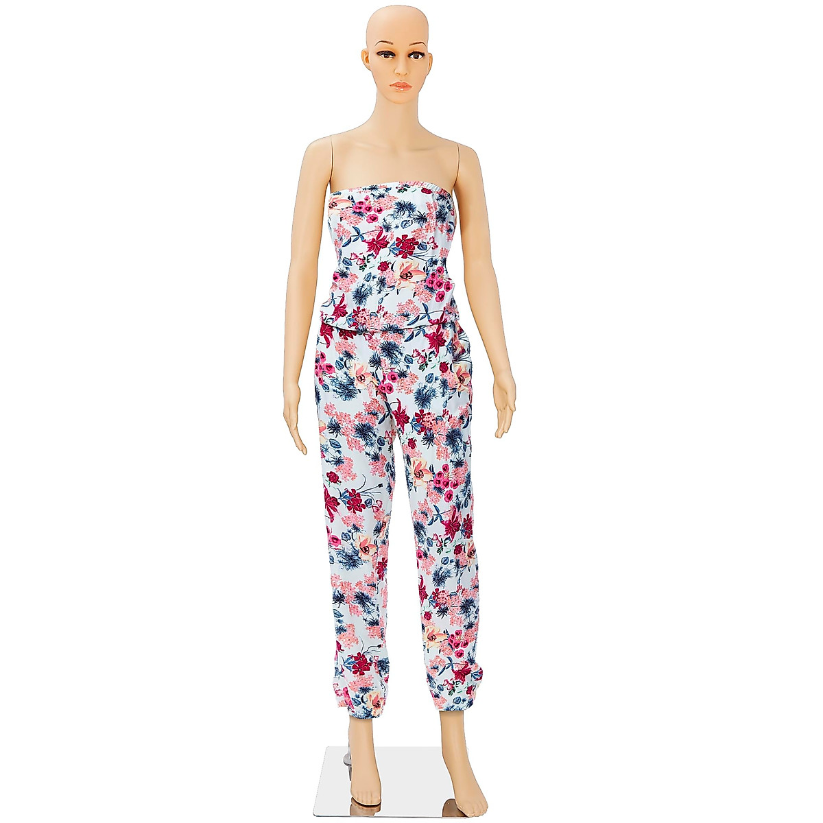 HomGarden Female Mannequin Manikin Full Body Dress Form, 69” Adjustable Mannequin Stand Realistic Mannequin Display Head Turns Dress Model w/Base