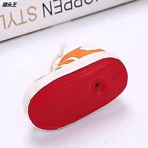 EDMISU Puppy Toys 2-Pack Squeaky Dog Toys Durable Puppy Teething Toys Small Pet Toys Non-Toxic Safety Chew Toys (Cute Shoe Type)