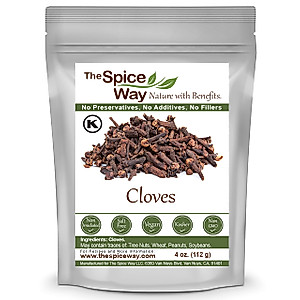 The Spice Way Cloves - whole (4 oz)| clove spice, for many savory dishes and even tea