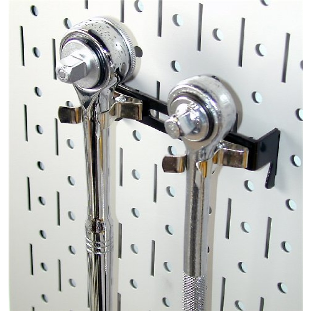 Wall Control Pegboard 1in x 4in C-Bracket Slotted Metal Pegboard Hook for Wall Control Pegboard and Slotted Tool Board – Black