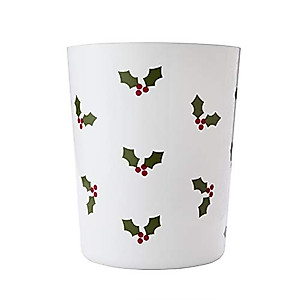 SKL Home Holly Leaves Wastebasket, White