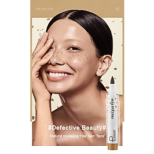 AKARY Freckle Pen, Lifelike Freckle Makeup Concealer Pen, Waterproof Longlasting Soft Dot Spot Professional Faux Freckles Pen Make Up Kit for Natural Effortless Sun Kissed Makeup (1Pc, Light Brown)