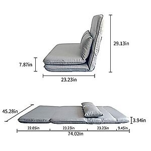 LTT Futon Sofa Bed, Sleeper Sofa, Suitable for Small Space Configuration Apartment Dormitory Floor Chair Sofa Bed Folding Lazy Sofa Floor Chair Sofa Recliner Bed