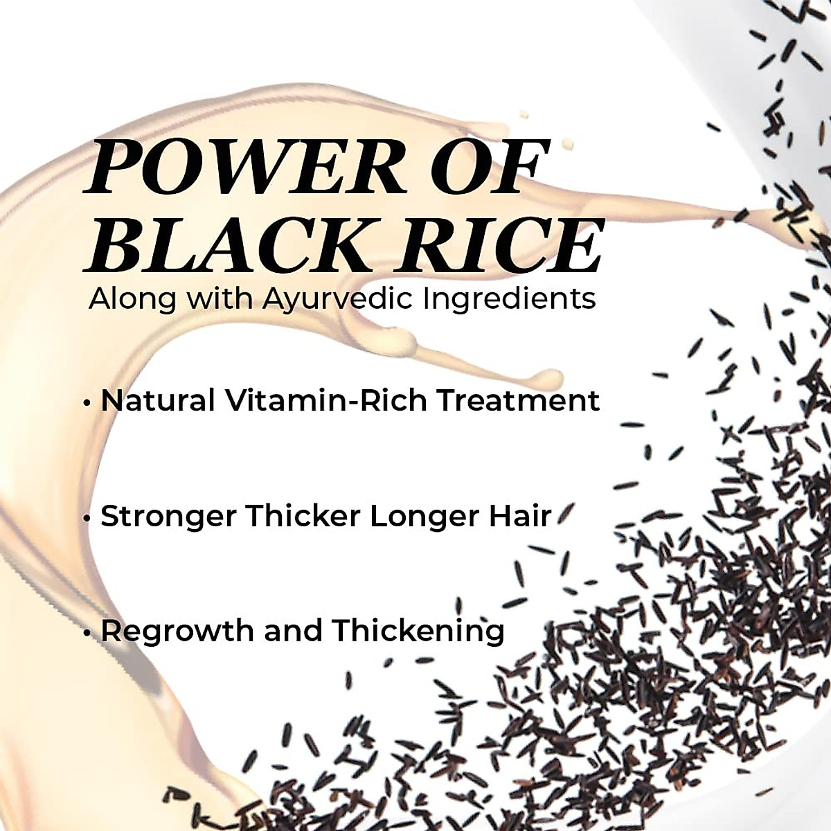 PERFECX - Black Rice Hair Oil 2 fl oz - for Scalp Treatment - 48 hours Herbal Infused Ayurvedic Natural Ingredients - Hair Strengthening and Growth Promotion