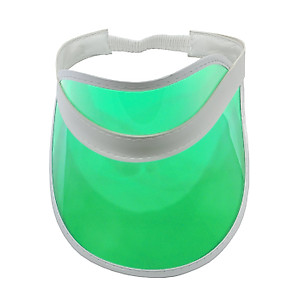 Nicky Bigs Novelties Clear Colored Plastic Sun Visor Tennis Beach Bingo Vegas Dealer Golf Casino Hat
