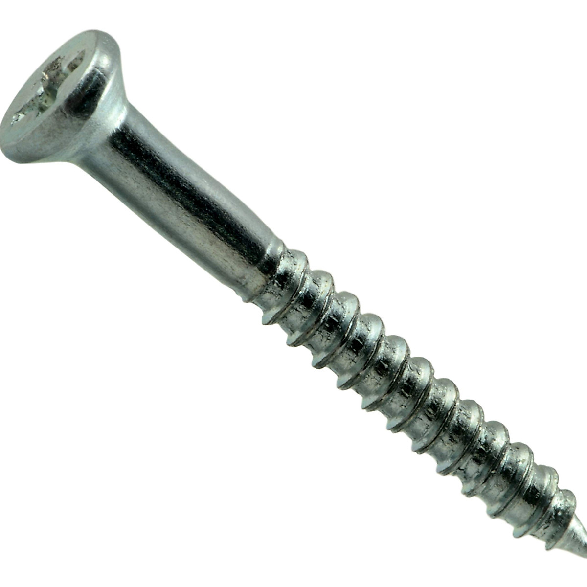 Hard-to-Find Fastener 014973291822 Phillips Flat Wood Screws, 4 x 1, Piece-100, zinc