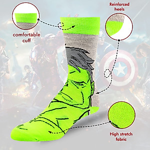 Marvel Legends Socks for Boys & Men, 6-Pack Socks for Men & Boys Socks, Men's Athletic Socks, Athletic Socks for Boys